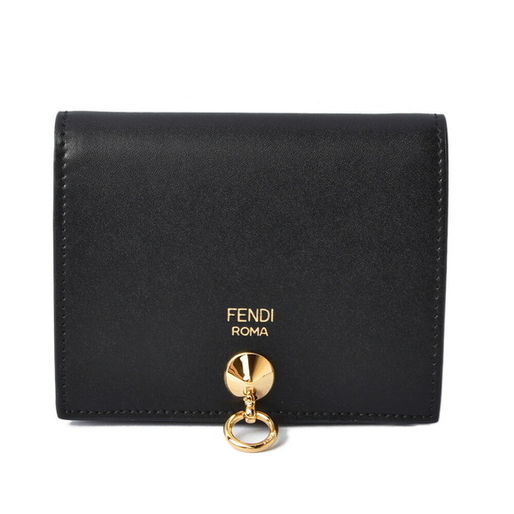 Fendi | Bags | Fendi By The Way Folding Wallet Calf Leather Black ...